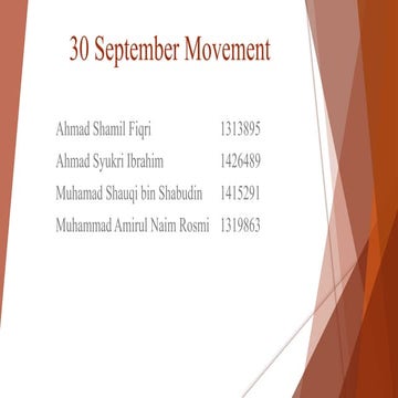 Indonesia : 30 September Movement ( GS30) | PPTX