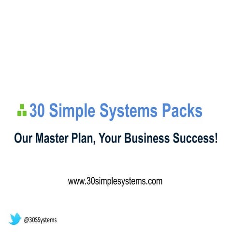 30 Simple Systems Packs | PPT