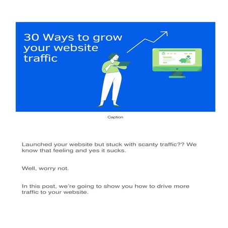 30 ways to get more traffic on your website | PDF