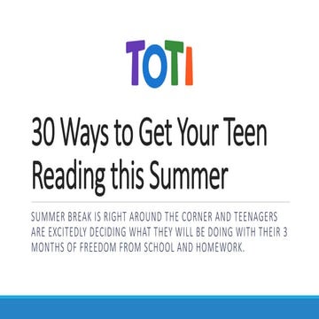 30 ways to get your teen reading | PDF
