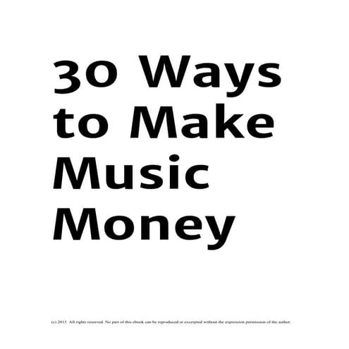 30 waysto make music money | PDF