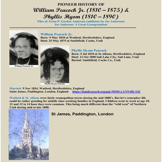 William Peacock & Phyllis Hyom | PDF