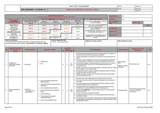 IG2 Risk Assessment.for any copany .docx | Medical Health