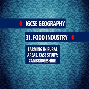 GEOGRAPHY IGCSE: FOOD INDUSTRY - FARMING IN RURAL AREAS | PPT