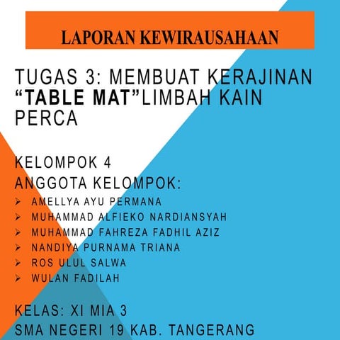 Cara Membuat Table Mat | PPTX