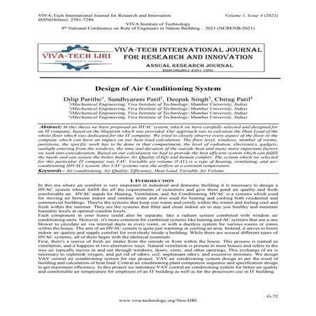 Design of Air Conditioning System | PDF