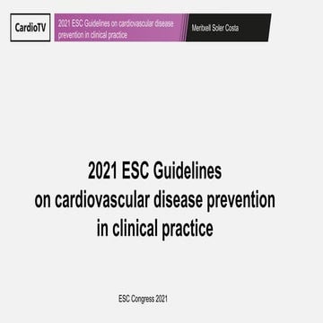 2021 ESC Guidelines on cardiovascular disease prevention in clinical ...