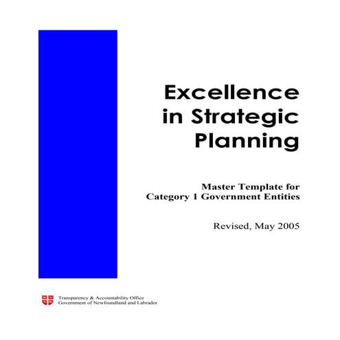 31. Excellence In Strategic Planning Master Temp Strategic Plan | PDF