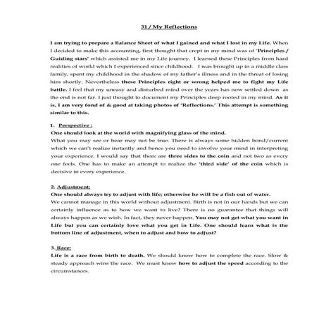 31 my reflections | PDF