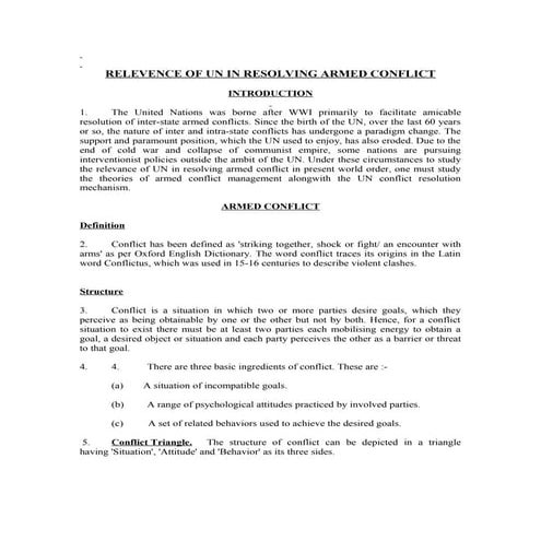 Relevance Of UN | DOC