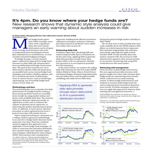 Citco Industry Spotlight - Autumn 2014 DSA article | PDF