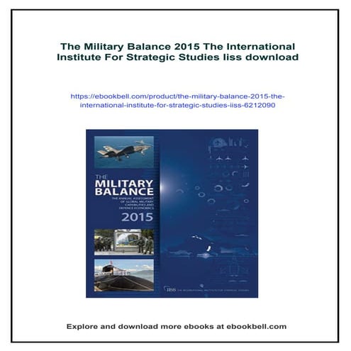 The Military Balance 2015 The International Institute For Strategic ...