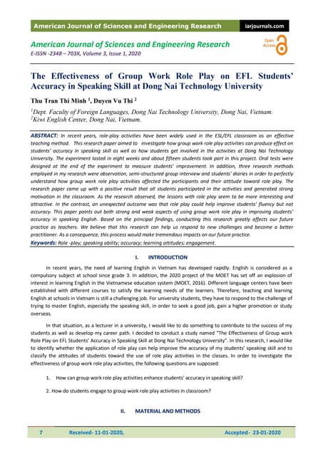 The Effects of Instructional Materials on Students’ Performance in ...