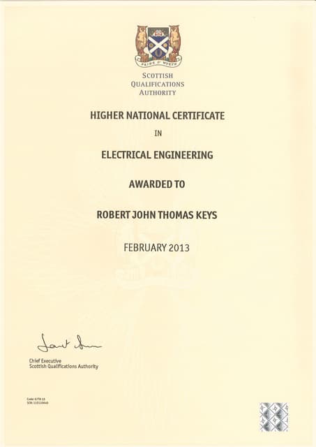 AM2 certificate (1994) | PDF