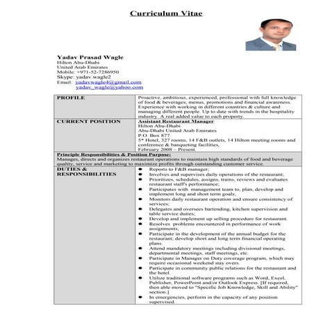 yadav cv | PDF