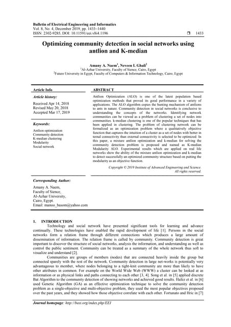 SWARM INTELLIGENCE FROM NATURAL TO ARTIFICIAL SYSTEMS: ANT COLONY OPTIMIZATION | PDF