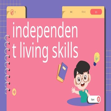 Independent Living Skills for Special Education | PPTX