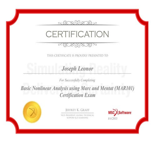 MAR101 Certificate | PDF