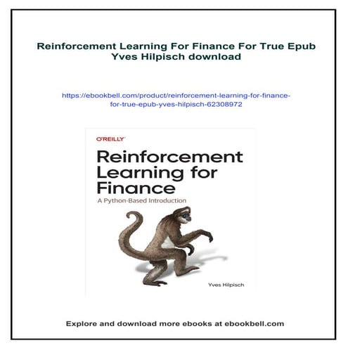Reinforcement Learning For Finance For True Epub Yves Hilpisch | PDF