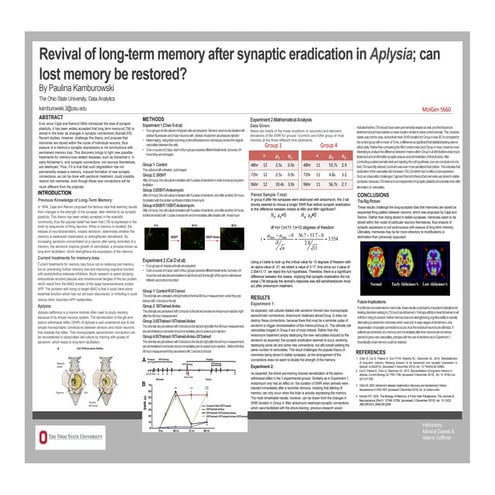 Lesson 1 the role of the neuron in memory formation 2015 | PDF