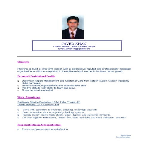 Resume_Javed_khan | DOCX