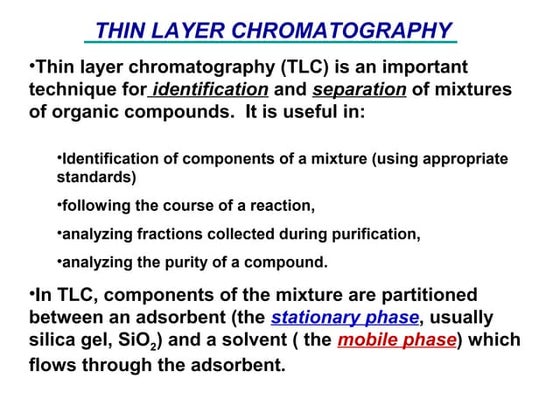 TLC, thin layer chromatography | PPT