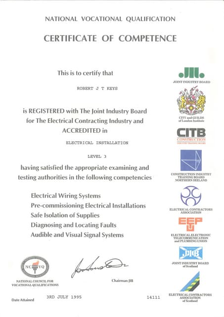 AM2 certificate (1994) | PDF