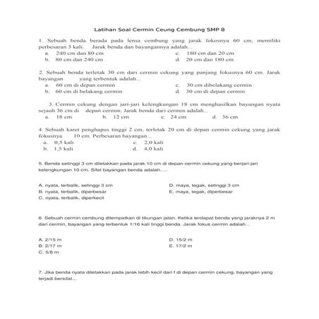 Lks cermin cekung | DOC