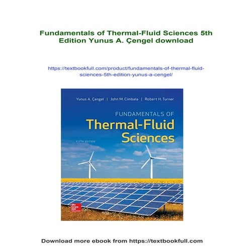 Fundamentals of Thermal-Fluid Sciences 5th Edition Yunus A. Çengel | PDF