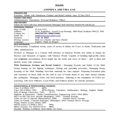 resume Anindya | DOCX