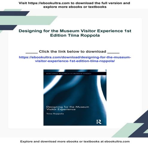 Visitors, Movement, and Circulation in Museums | PPTX