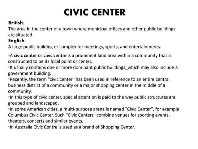 Civic center | PPT