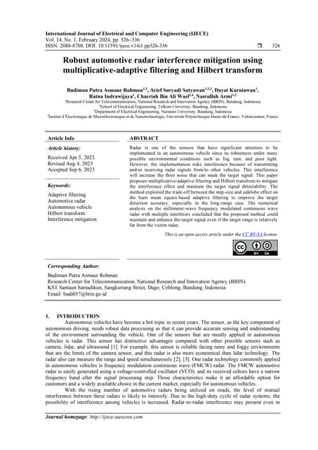 Robust Automotive Radar Interference Mitigation Using Multiplicative Adaptive Filtering And