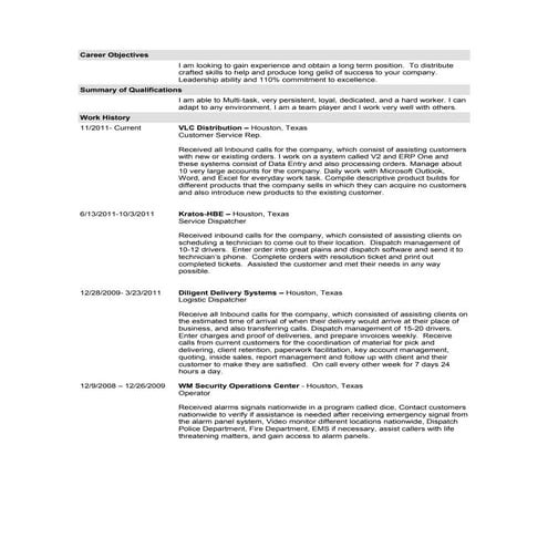 Dedra Lance resume | DOC