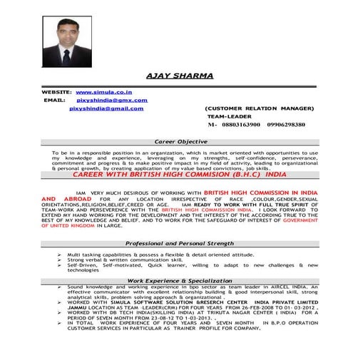 CV(RESUME_AJAY SHARMA (1) | DOCX
