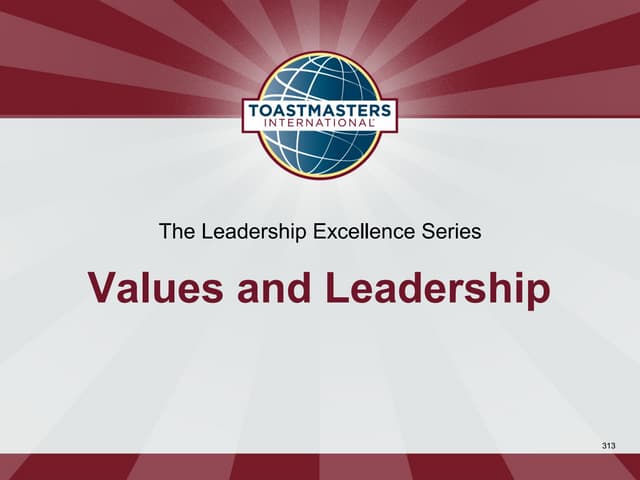 Values Based Leadership | PPTX