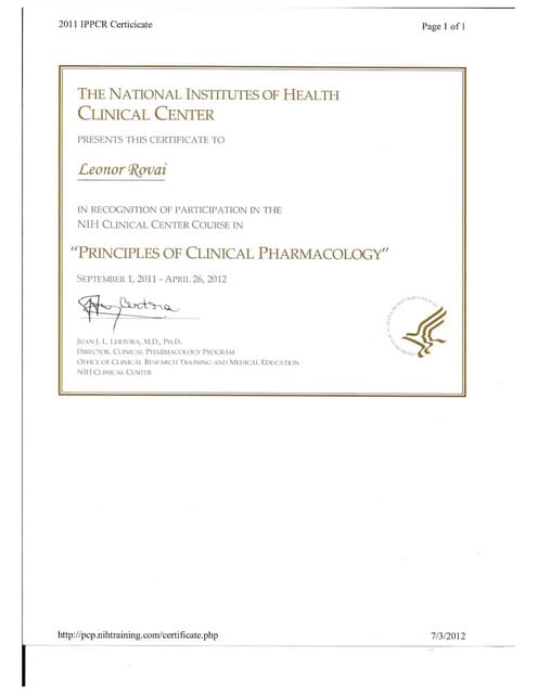 NIH-certificate | PDF
