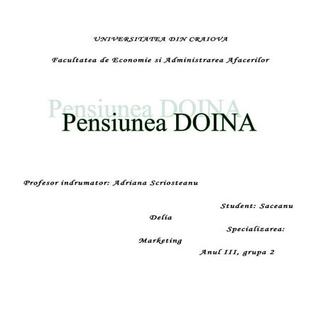 31428185 pensiunea-doina | PDF