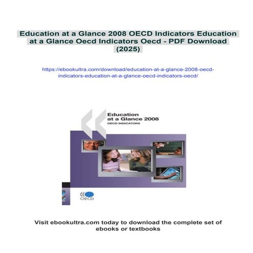 Education at a Glance 2008 OECD Indicators Education at a Glance Oecd ...