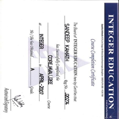 Java Certificate | PDF