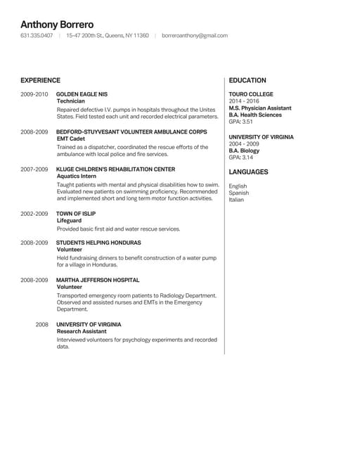 Andrew Farley Resume (9-9-16) | PDF