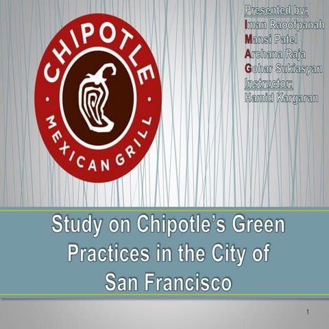Chipotle Market Research Project | PPTX