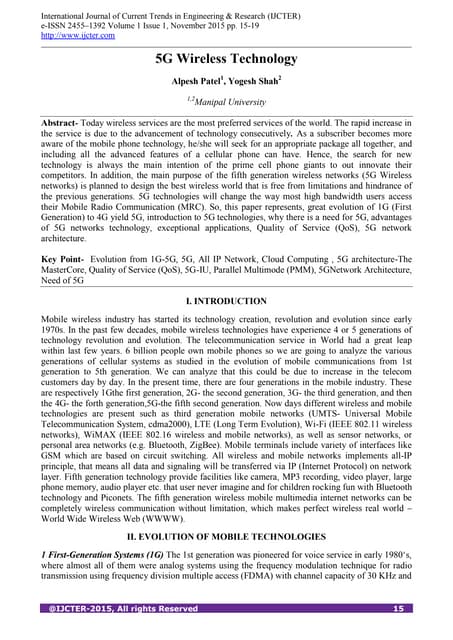 Wireless Networking and Telecom technology | PDF