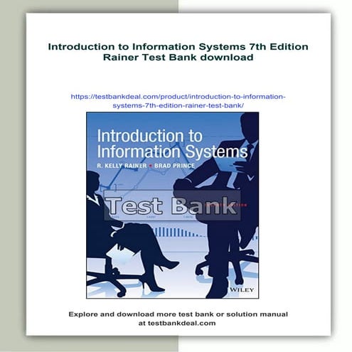 Introduction to Information Systems 7th Edition Rainer Test Bank | PDF
