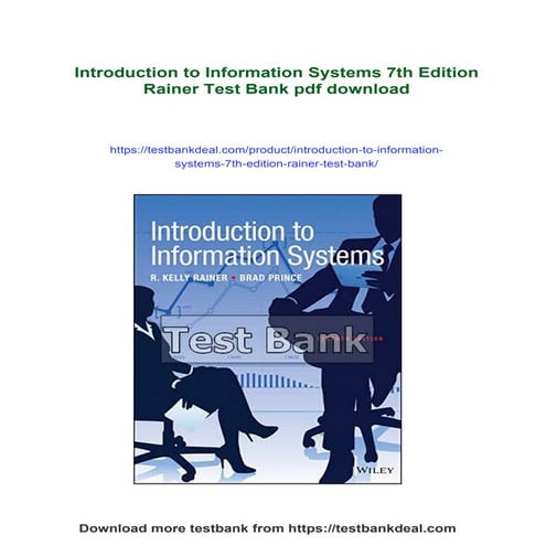 Introduction to Information Systems 7th Edition Rainer Test Bank | PDF