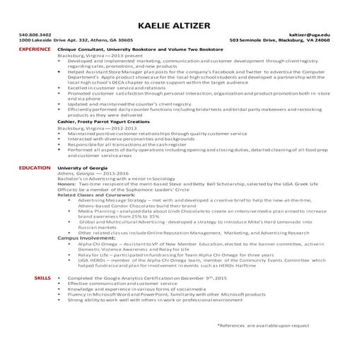 Altizer's Resume | DOCX