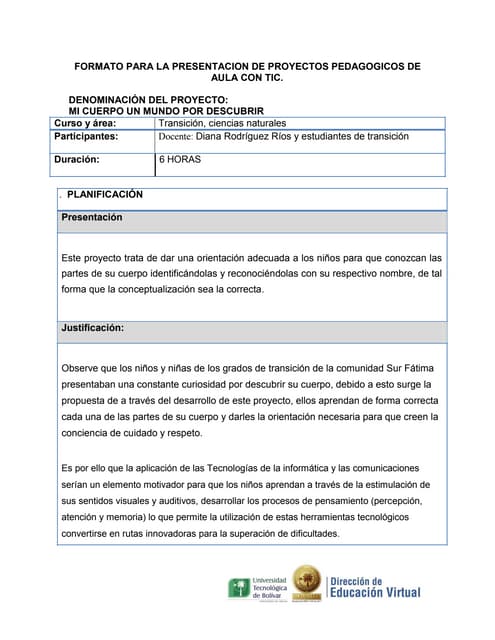 Diapositivas proyecto cuido y valoro mi cuerpo | PPT