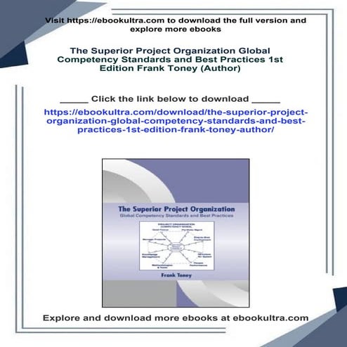 The Superior Project Organization Global Competency Standards and Best ...