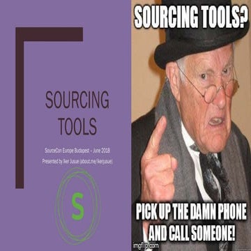 Sourcing Tools Roundtable SourceCon Europe Budapest 2018 | PPT