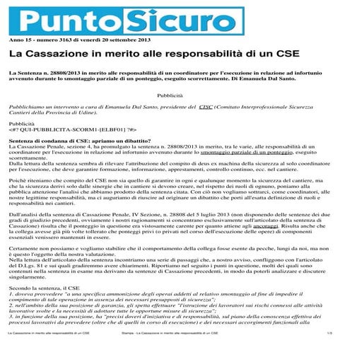 316 responsabilità di un cse | PDF